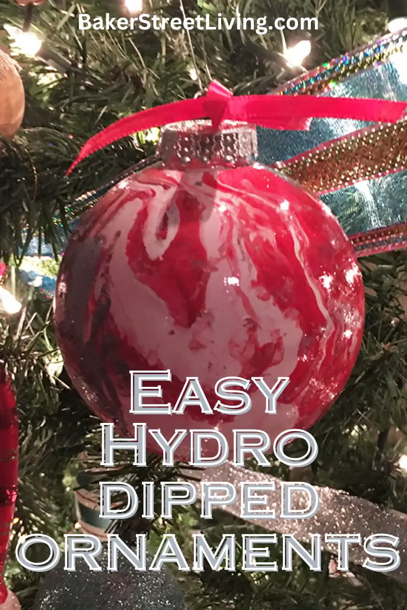 How to Make Easy DIY Hydro dipped ornaments - Baker Street Living