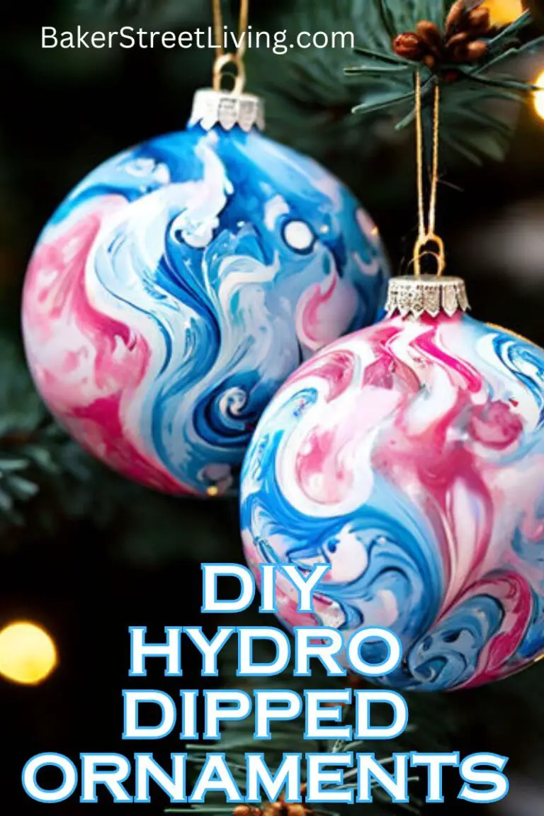 How to Make Easy DIY Hydro dipped ornaments - Baker Street Living