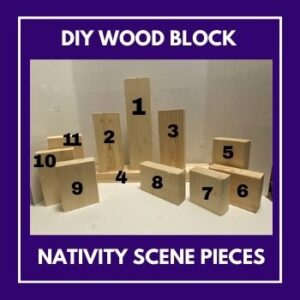 Easy to make DIY Wood Block Nativity Scene - Baker Street Living