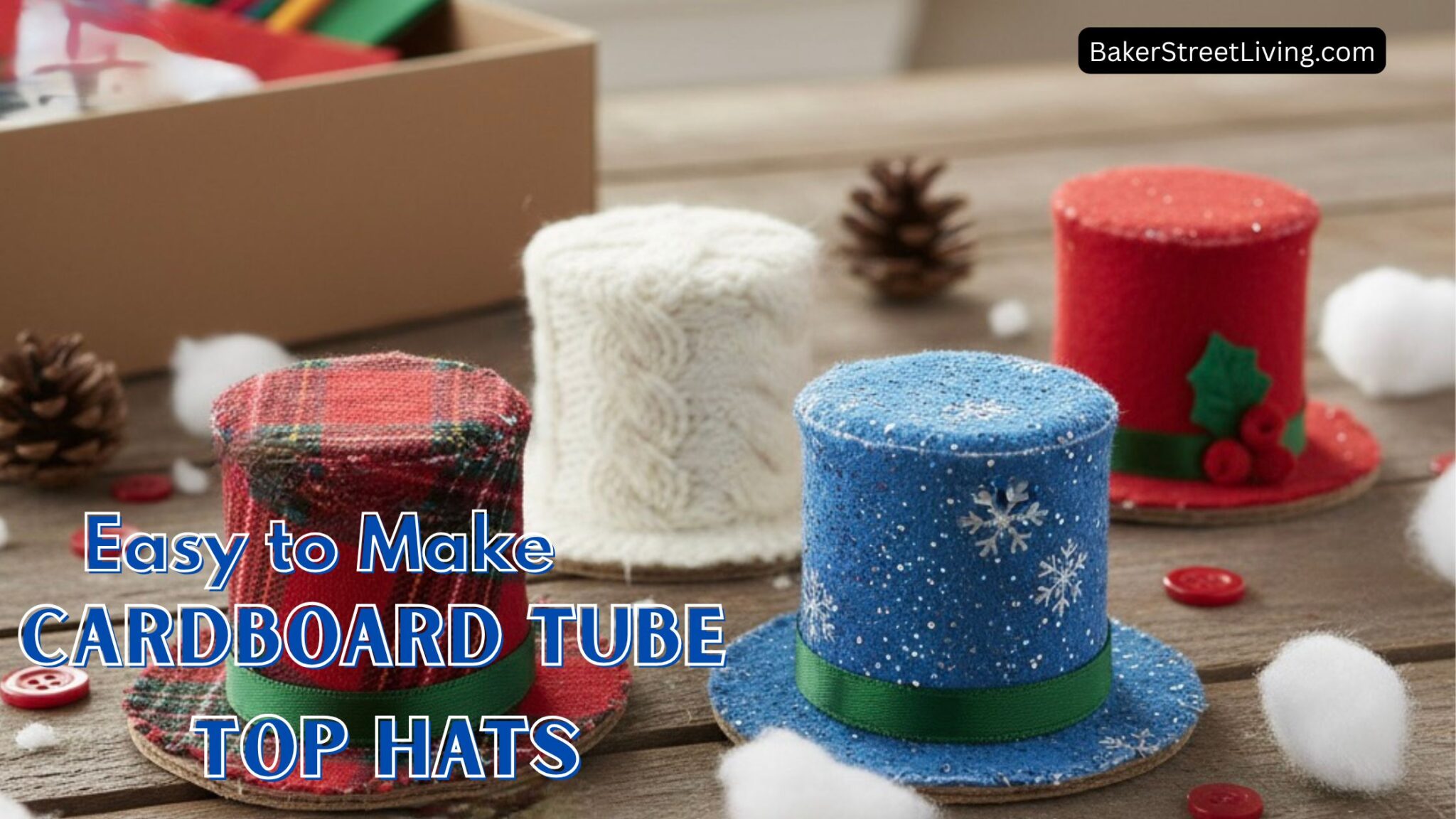 How to Make an easy Cardboard Tube Top Hat. - Baker Street Living