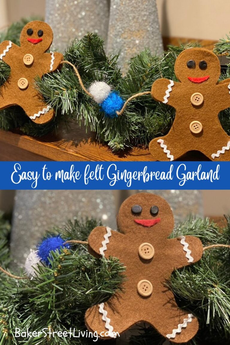 How to make a Felt Gingerbread Garland - Baker Street Living