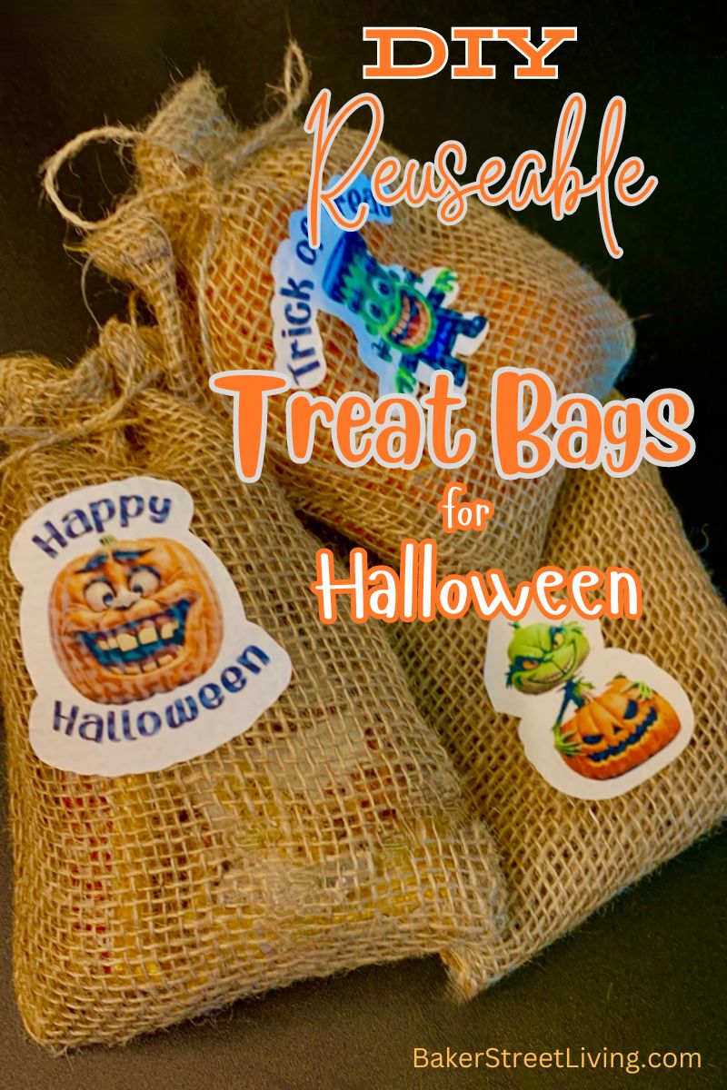 Easy DIY Reusable Treat Bags for Halloween. - Baker Street Living