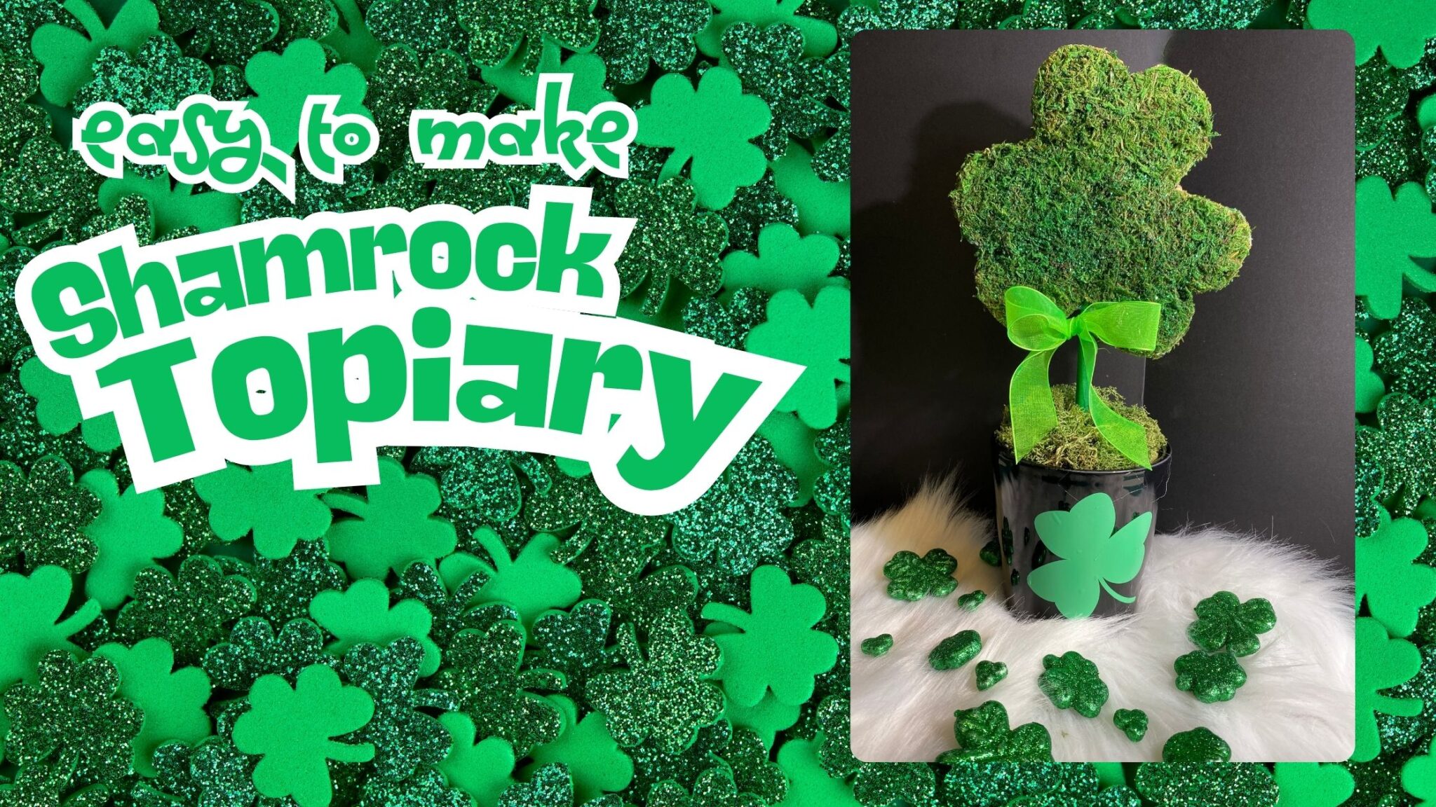 Easy DIY Shamrock Topiary (step by step instructions) - Baker Street Living