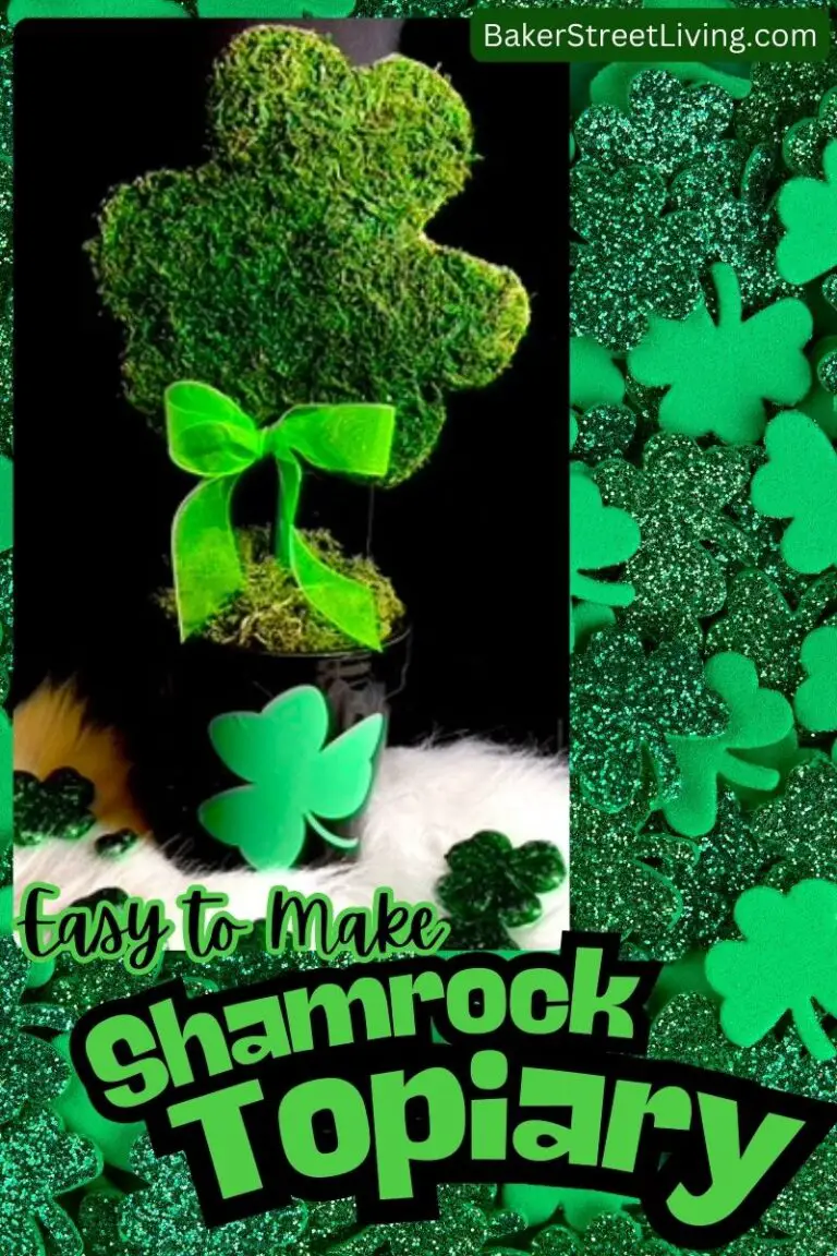 Easy DIY Shamrock Topiary (step by step instructions) - Baker Street Living
