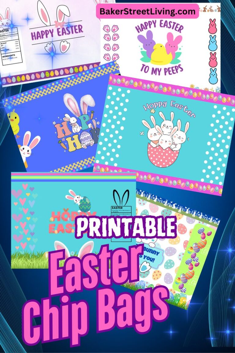 Easy to Make Printable Easter Chip Bags - Baker Street Living