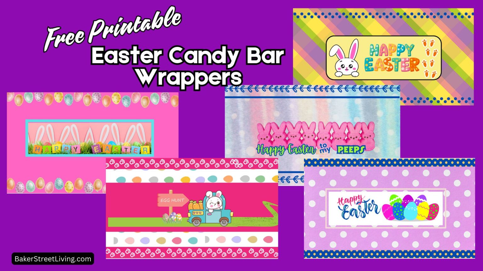 DIY Free Printable Easter Candy Bar Wrappers. - Baker Street Living