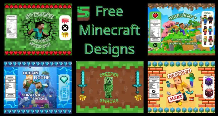 Free Printable Minecraft Chip Bags. (Easy DIY) - Baker Street Living