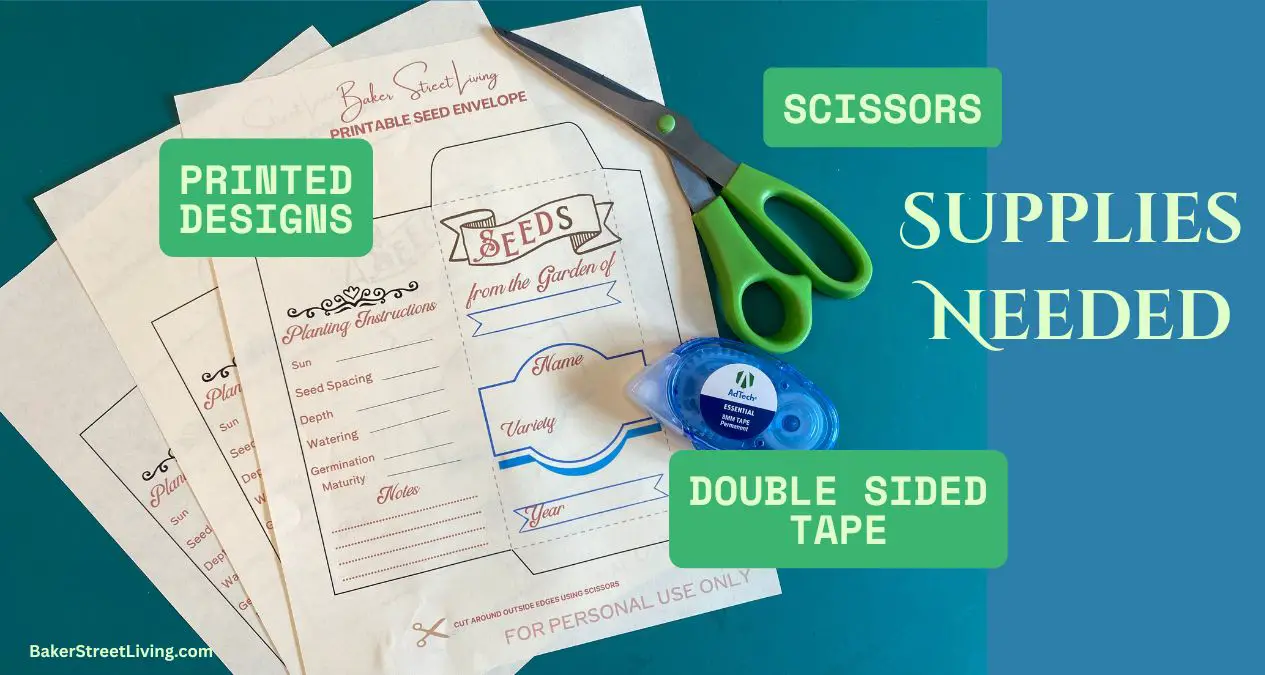 Easy to Make Printable Seed Packets for Sharing. - Baker Street Living