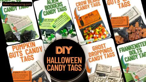 Easy to Make Printable Halloween Candy Tags - Baker Street Living