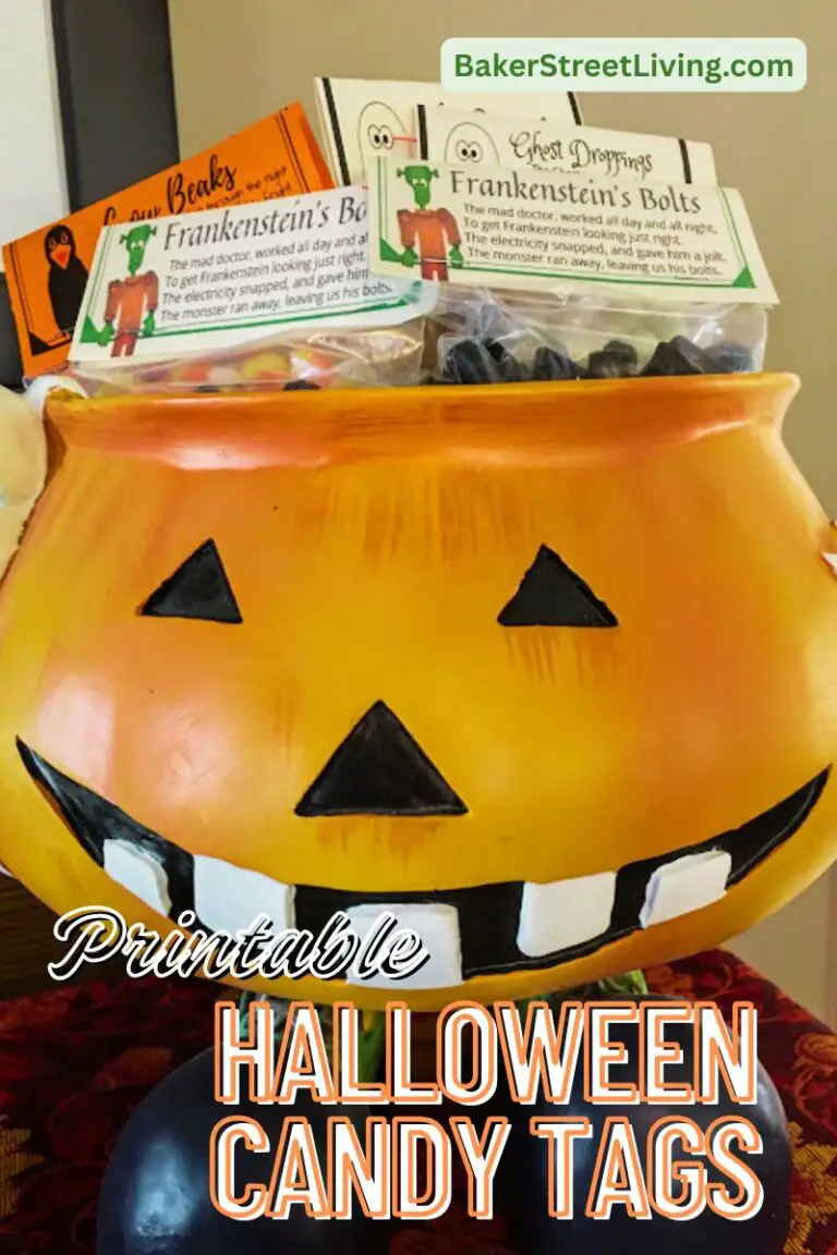 Easy to Make Printable Halloween Candy Tags - Baker Street Living