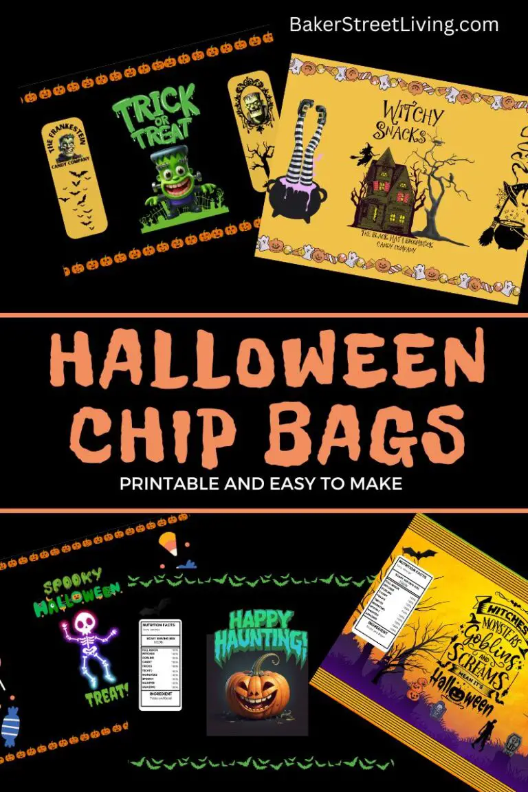 Easy to Make Printable Halloween Chip Bags. - Baker Street Living
