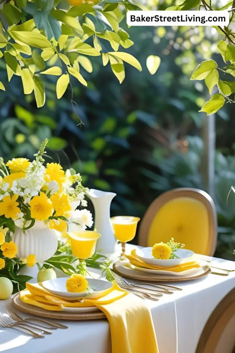 16 Easy Yellow Tablescape Ideas for a Summer Party. - Baker Street Living