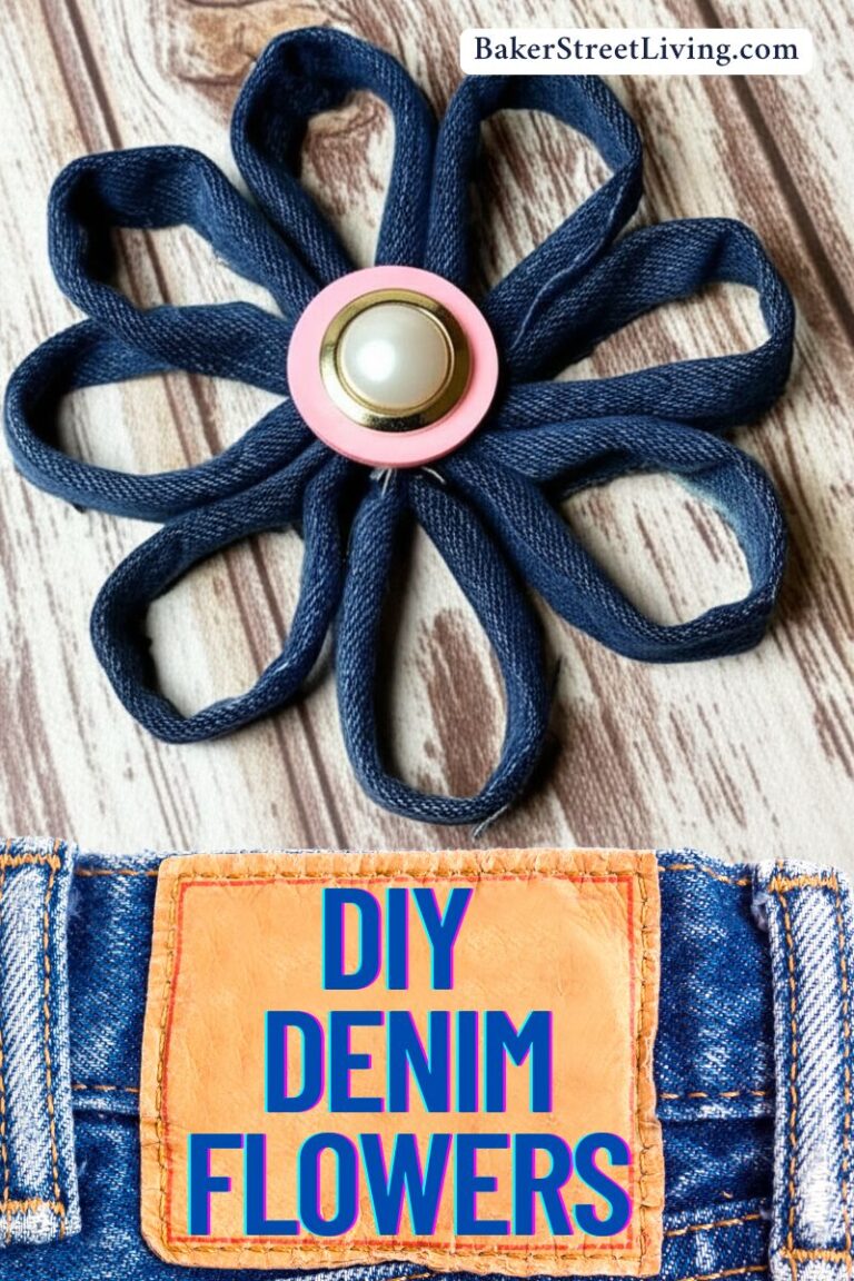 Easy to Make Recycled Denim Flowers - Baker Street Living
