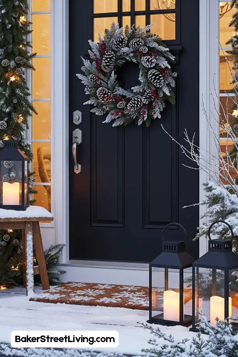 25 Easy Welcoming Winter Door Decorating Ideas - Baker Street Living