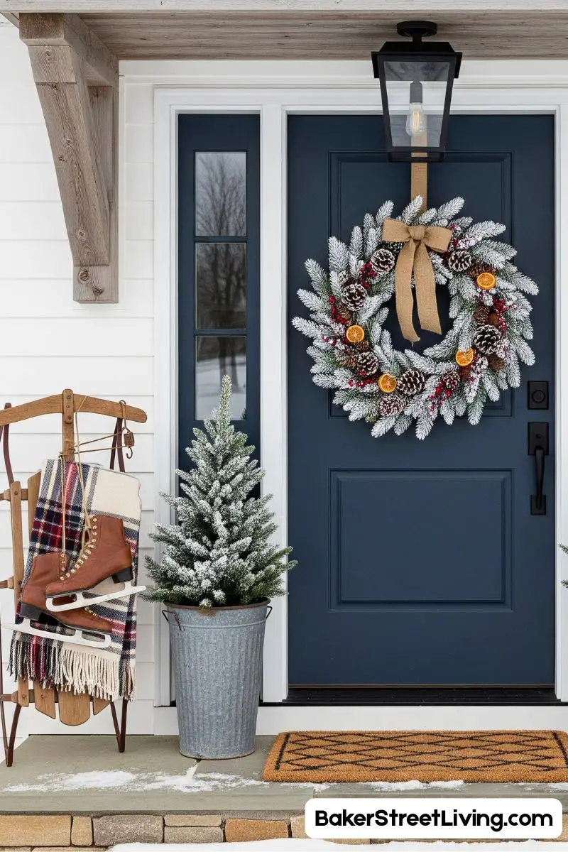 25 Easy Welcoming Winter Door Decorating Ideas - Baker Street Living