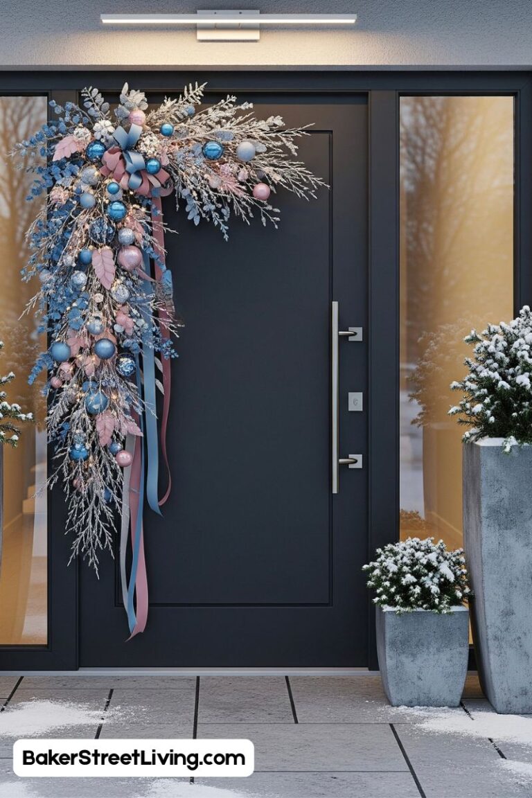 25 Easy Welcoming Winter Door Decorating Ideas - Baker Street Living