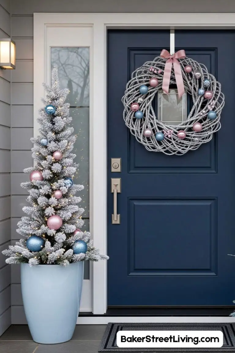 25 Easy Welcoming Winter Door Decorating Ideas - Baker Street Living