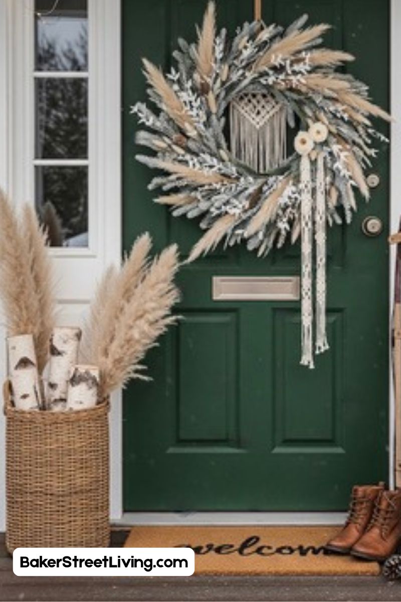 25 Easy Welcoming Winter Door Decorating Ideas - Baker Street Living