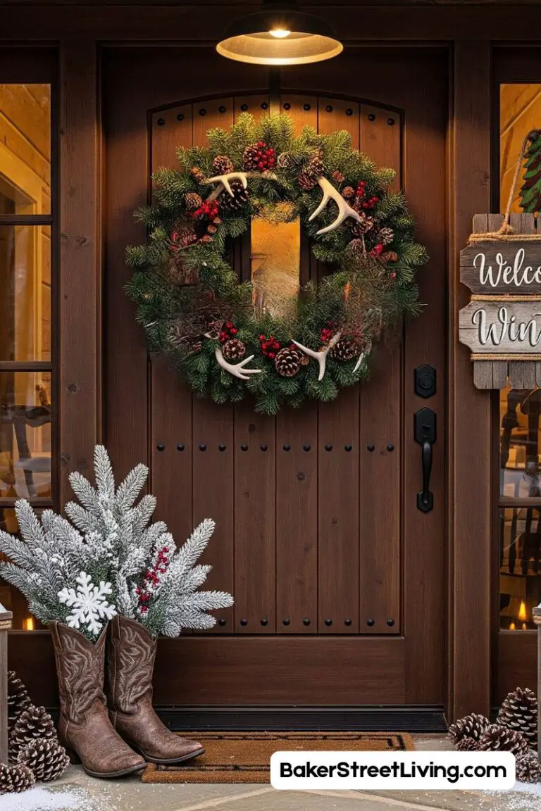 25 Easy Welcoming Winter Door Decorating Ideas - Baker Street Living