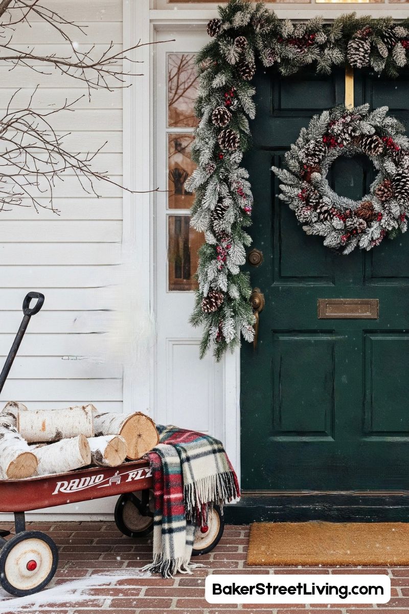 25 Easy Welcoming Winter Door Decorating Ideas - Baker Street Living