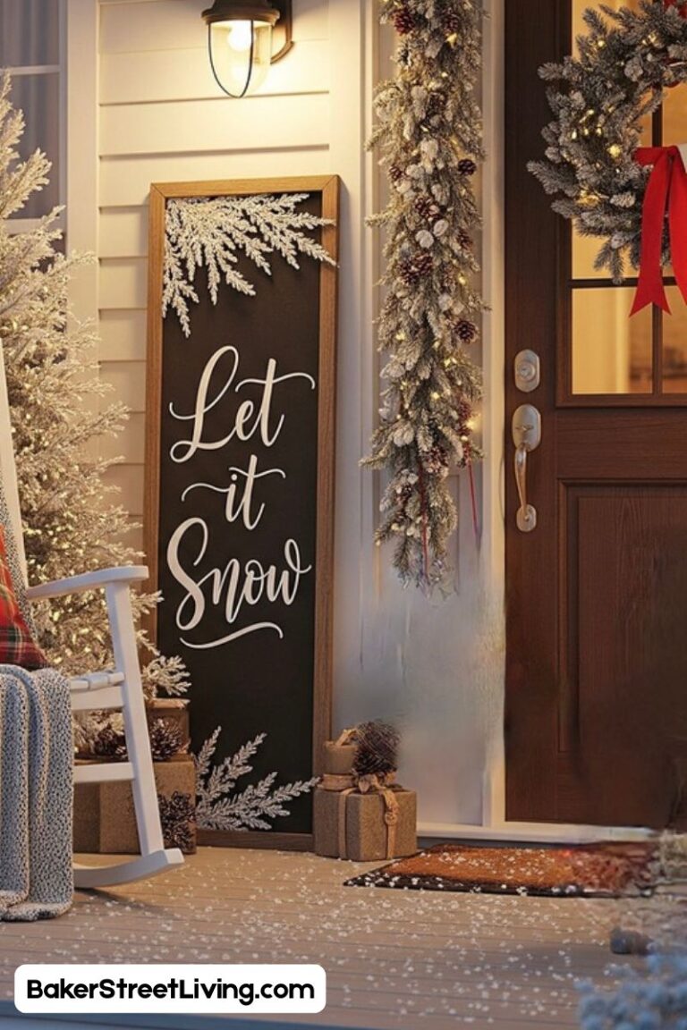 25 Easy Welcoming Winter Door Decorating Ideas - Baker Street Living