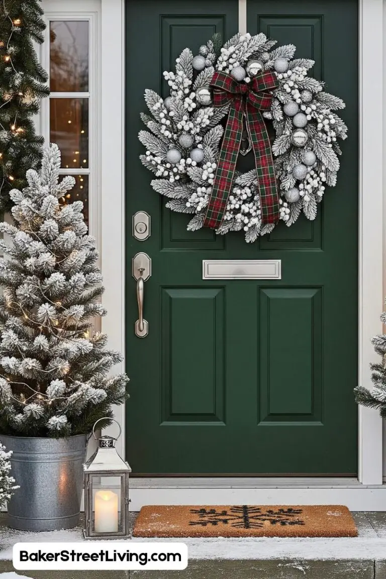 25 Easy Welcoming Winter Door Decorating Ideas - Baker Street Living