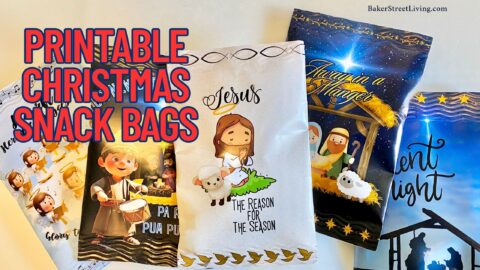 Free Printable Christian Christmas Snack Bags - Baker Street Living