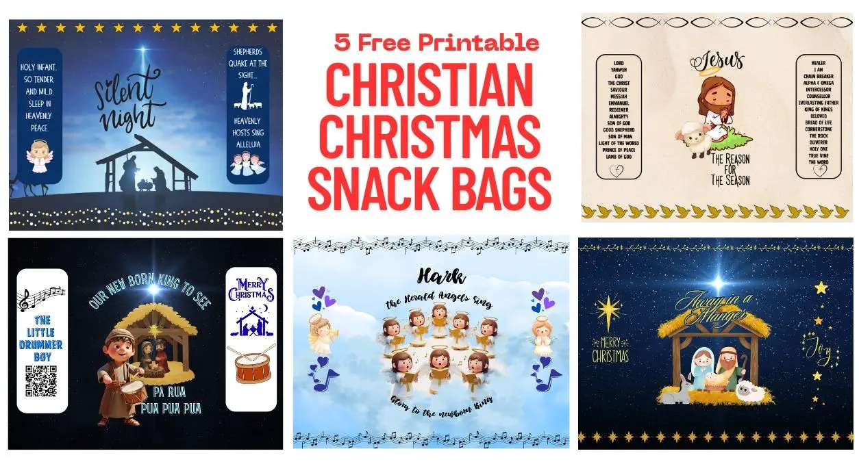 Free Printable Christian Christmas Snack Bags - Baker Street Living