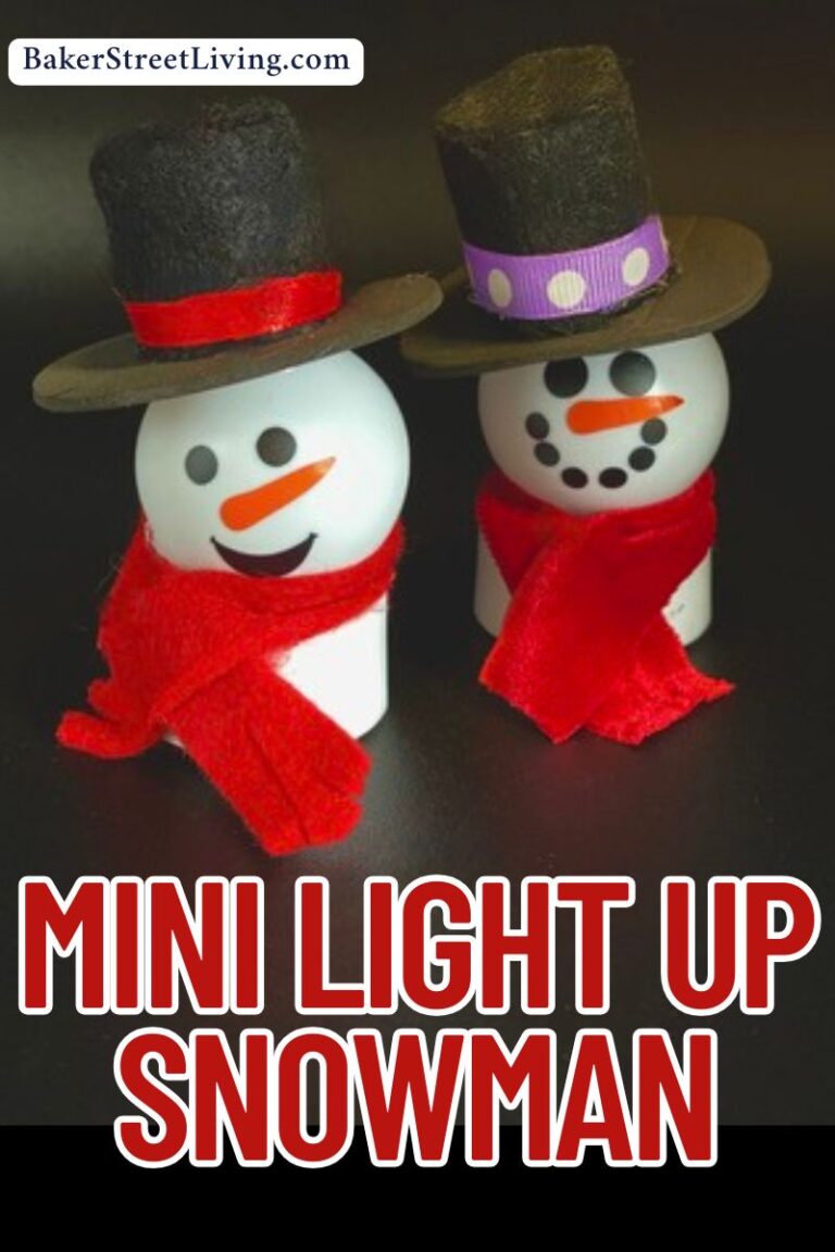 Easy to Make Mini Light Up Snowman - Baker Street Living