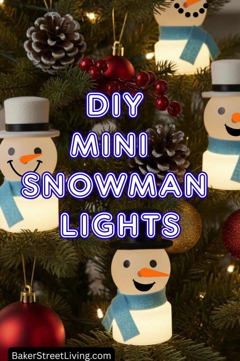 Easy to Make Mini Light Up Snowman - Baker Street Living