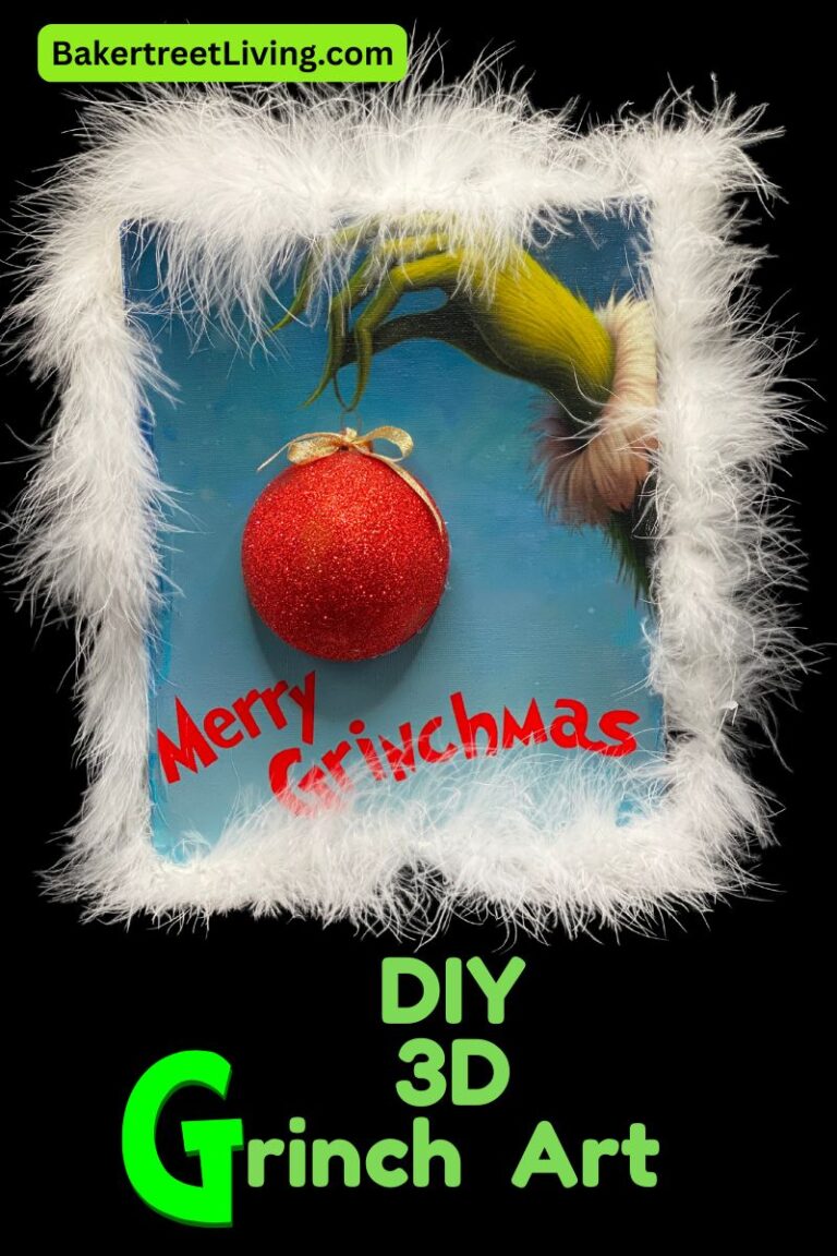 Easy DIY Grinch Art on Canvas (Free Printable) - Baker Street Living