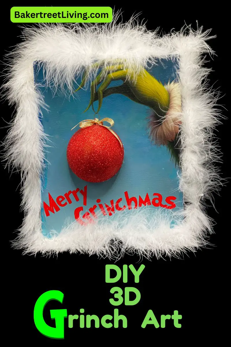 Easy DIY Grinch Art on Canvas (Free Printable) - Baker Street Living