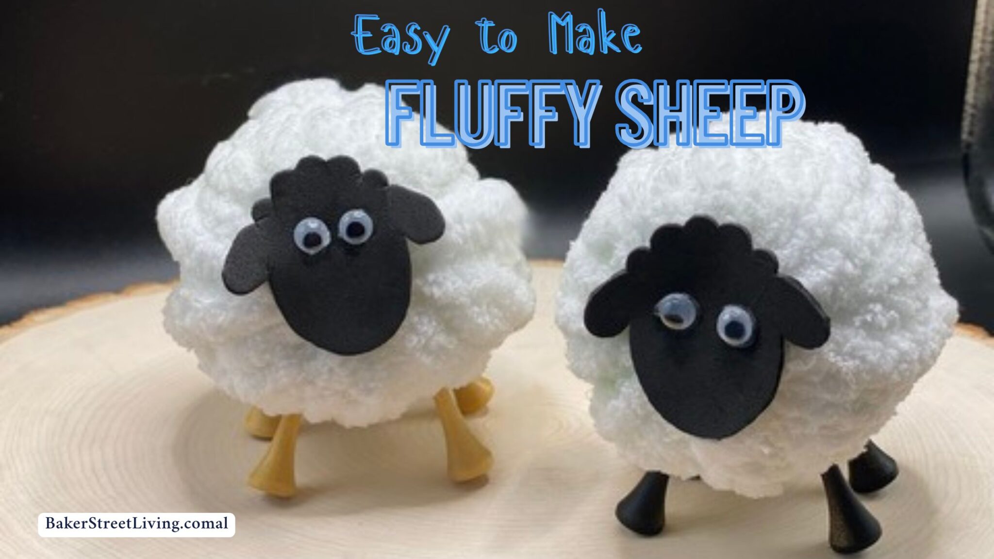 Easy to Make Fluffy Sheep (Free Pattern) - Baker Street Living