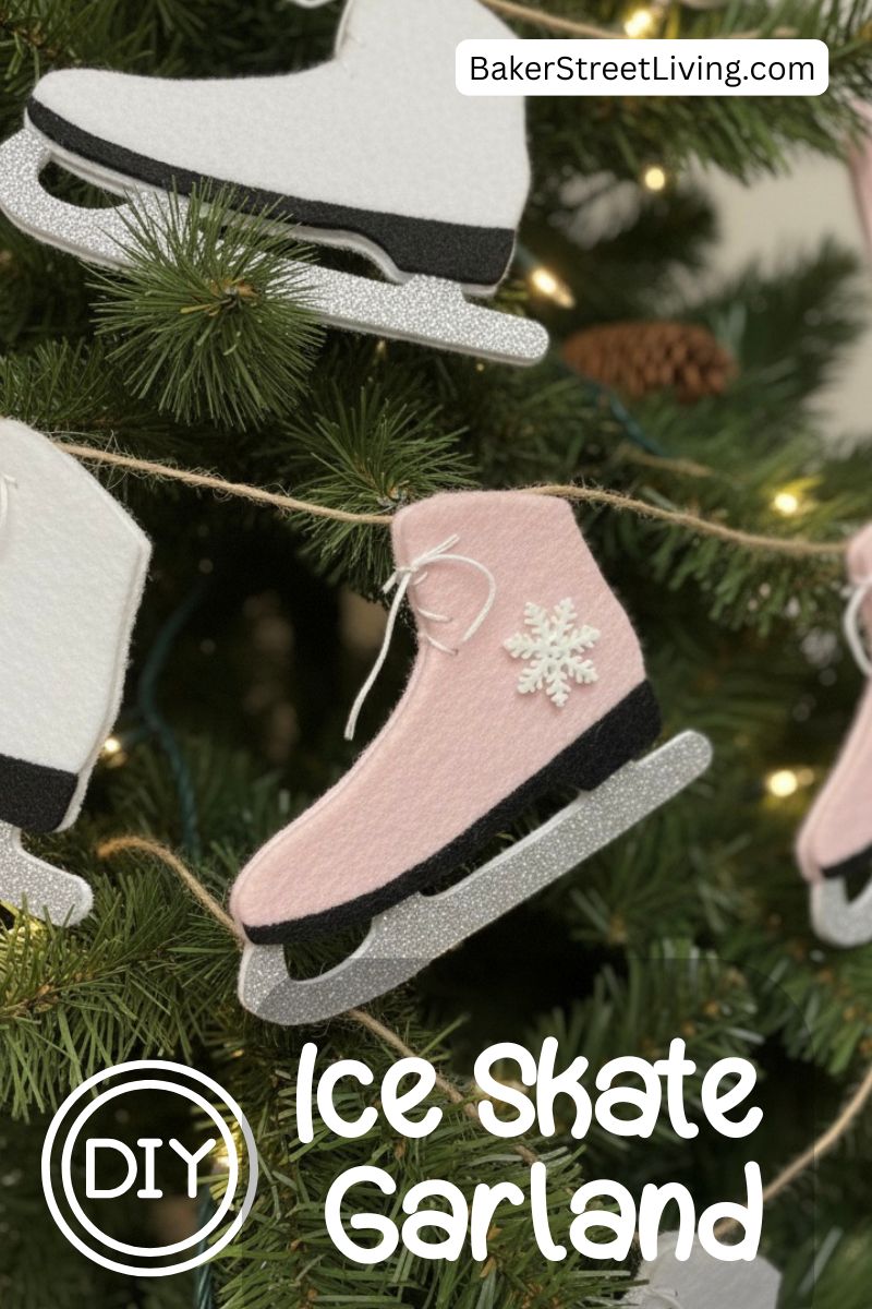 Easy to Make Felt Ice Skate Garland. - Baker Street Living