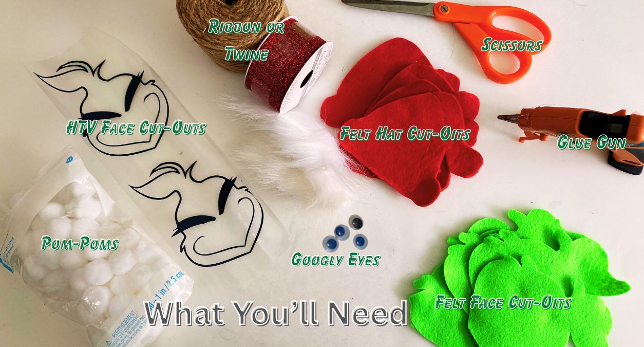 Easy to Make Felt Grinch Garland (Free Pattern) - Baker Street Living