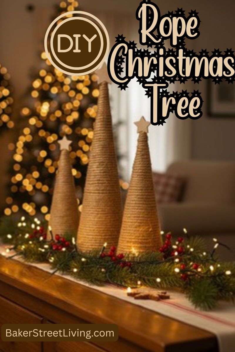 Quick and Easy to Make Rope Christmas Tree - Baker Street Living