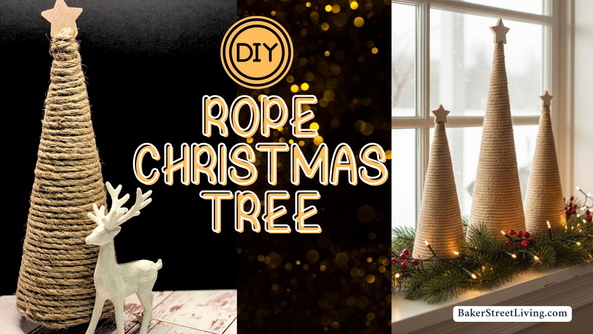 Quick and Easy to Make Rope Christmas Tree - Baker Street Living