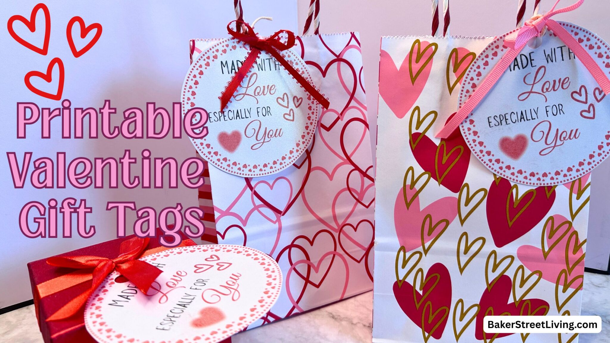 DIY Valentine Gift Tags (Free Printable) - Baker Street Living