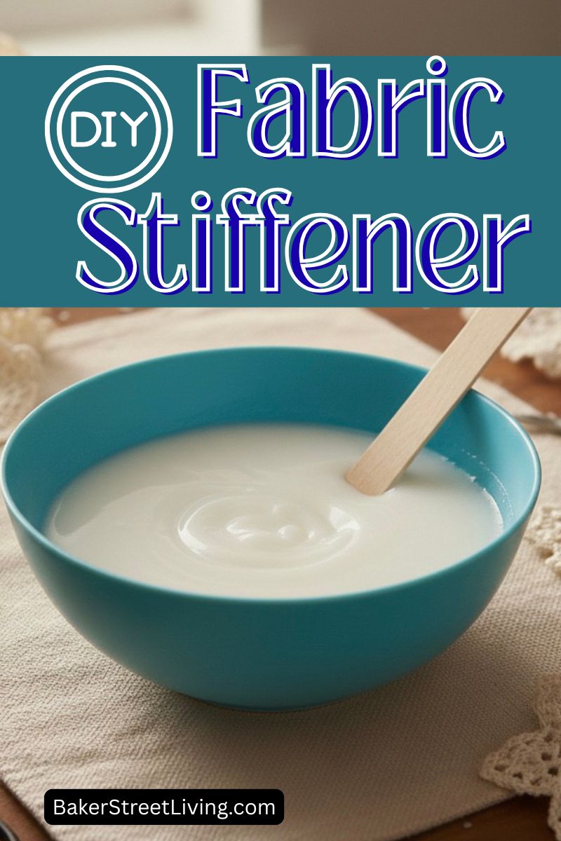 How to Make Fabric Stiffener at Home (Easy DIY Recipe) - Baker Street ...