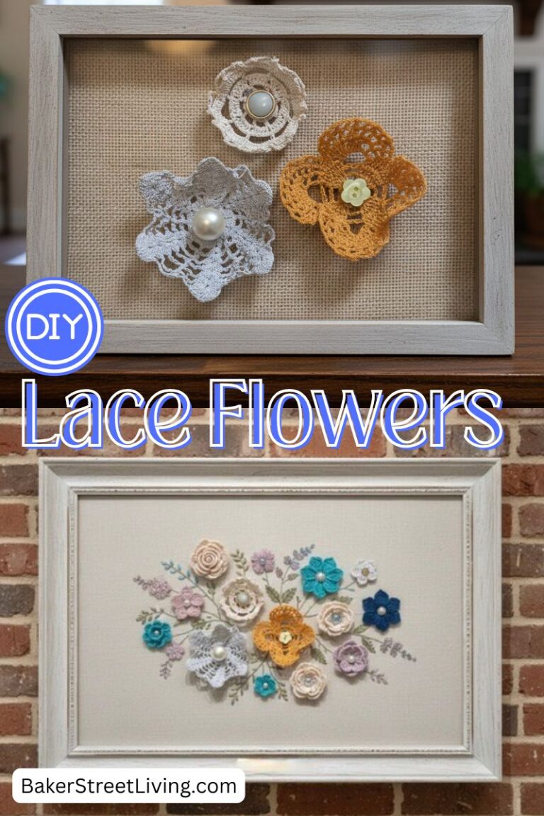 Easy to Make Lace Flowers (No Sewing Required) - Baker Street Living