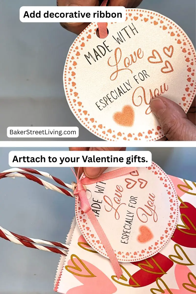 DIY Valentine Gift Tags (Free Printable) - Baker Street Living