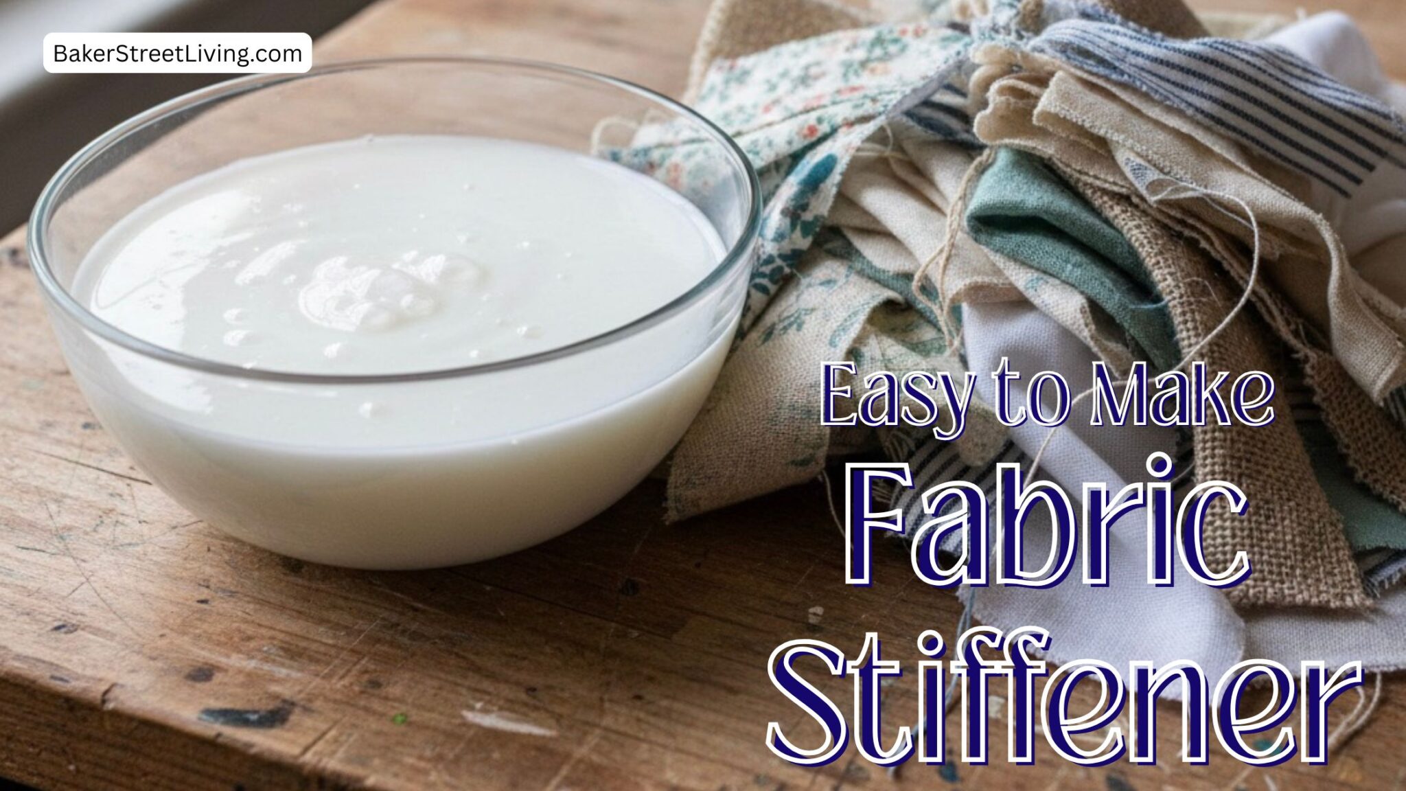 How to Make Fabric Stiffener at Home (Easy DIY Recipe) - Baker Street ...