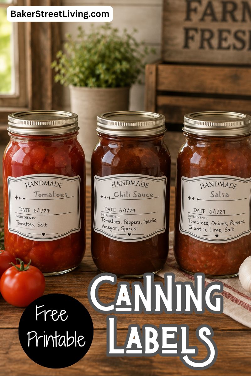 Free Printable Canning Labels for Mason Jars - Easy Preserves Labels ...
